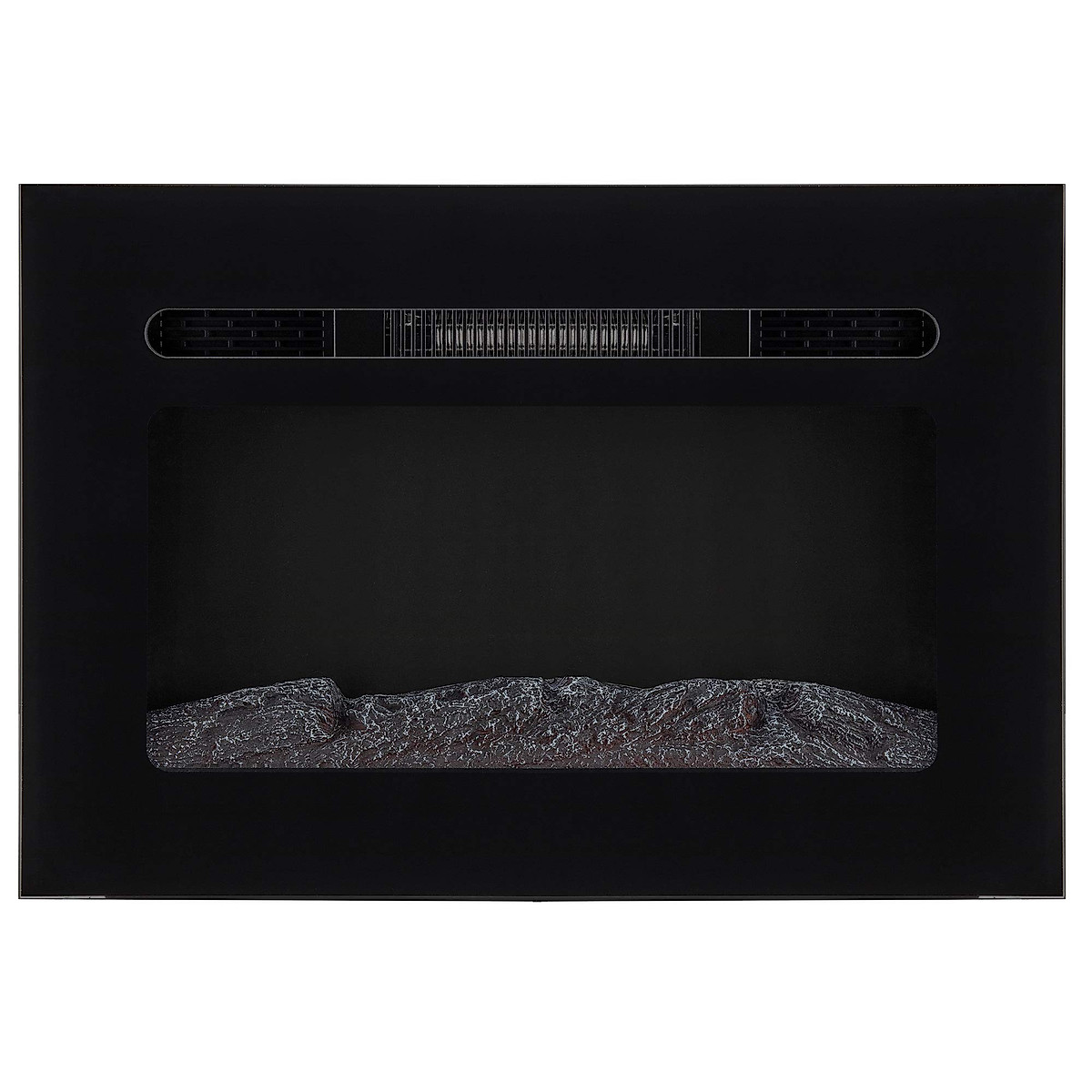RecPro RV Fireplace 36" | Recessed Electric Fireplace | Glass with Log View | Includes Remote | Three Different Flame Color Options
