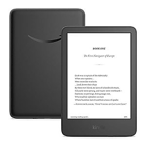 New Amazon Kindle (16 GB) - Lightest and most compact Kindle, with glare-free display, faster page turns, adjustable front light, and long battery life - Black + 3 Months Free Kindle Unlimited (with auto-renewal)