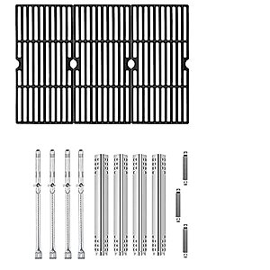SafBbcue 463344116 463343819 Replacement Parts Kit for Charbroil Advantage 463371116 466344116 Performance 463280019 463370719 Heat Plates G359-0003-W1 Cooking Grates G430-0016-W1