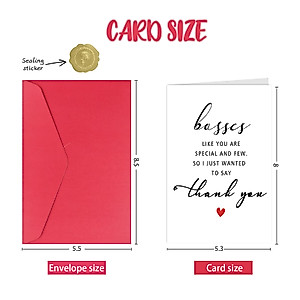 Unique Boss Thank You Card from Employee Staff Coworkers, Lovely Bosses Day Cards from Group, Funny Thank You Card Gifts for Boss Leader Chief, Boss Appreciation Card Gifts for Him Her Women Men