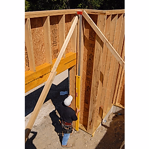 Stabila 35610 Type 106T Extendable Plate Level 6-10 Feet with Removable Standoffs The Extra Long Spirit Level For Accurate Measurements Across Irregularities and Laths, Yellow