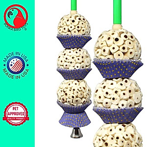 Bonka Bird Toys 2366 Three Mini Cakes Small Medium Bird Toy Natural Sola Cupcake Chew Shred Forage Cockatiel Parakeet Conure and Other Similar Birds
