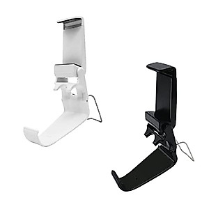 SOLUSTRE Stand Holder 2pcs Controller Black White Phone Organizer Gamepad Conter One Display Mobile Holder with Bracket for Stands Clip Game Gaming Compatible Rack Cellphone