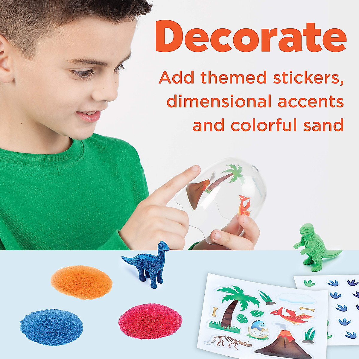 Creativity for Kids Mini Garden Dinosaur: Terrarium Kit for Kids - Dinosaur Crafts for Boys, Dinosaur Toy and Science Kit for Kids Ages 6-8+, Small Gifts for Kids