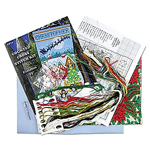 Tobin Penguin Party Counted Cross Stitch Stocking Kit