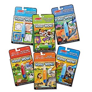 Melissa & Doug On the Go Water Wow Activity Pad 6-Pack, brand is Melissa & Doug