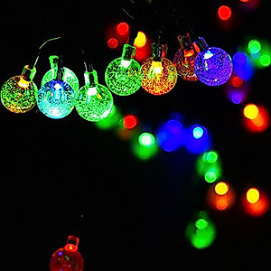 ECOLINEAR Solar String Lights 30 LEDs Outdoor Solar Powered LED String Lights Waterproof Copper Wire Lights for Christmas Garden (Four Colors)