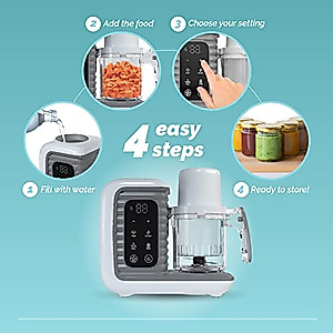 Children of Design 8 in 1 Smart Baby Food Maker & Processor, Steamer, Blender, Cooker, Masher, Puree, Formula & Bottle Warmer Prep System
