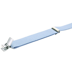 WDSKY Men's Bow Tie and Suspenders Set Y Shape Adjustable Elastic 47 Inches Light Blue