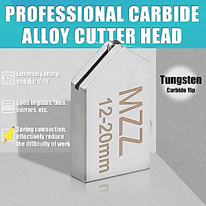 NewShark Glass Cutter Pistol Grip (3mm-15mm), Ergonomic Grip Tungsten Carbide Glass Cutting Tool with Oil Reservoir, Perfect for Glass Cutting/Tiles/Mirror/Mosaic/Window