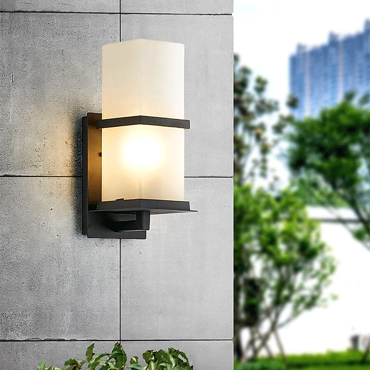 CHENBAI E27 Outdoor Lighting Wall SconceNew Chinese Garden Lights,Exterior Wall Home Lighting Waterproof Wall Mount Lights,Decorative Suitable for Courtyard Garage Porch Lighting Fixtures
