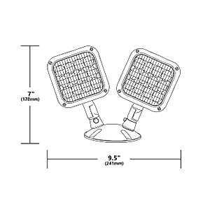 NICOR Lighting Wet Location Emergency LED Remote Dual Light Fixture (ERL4-10) , Gray