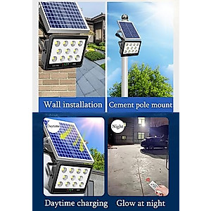 ZXXHNNAIH Solar Street Light IP65 Waterproof Solar Parking Lot Lights,with 19.6ft Cable,Motion Sensor Dusk to Dawn Easy-to-Install for Barn Yard