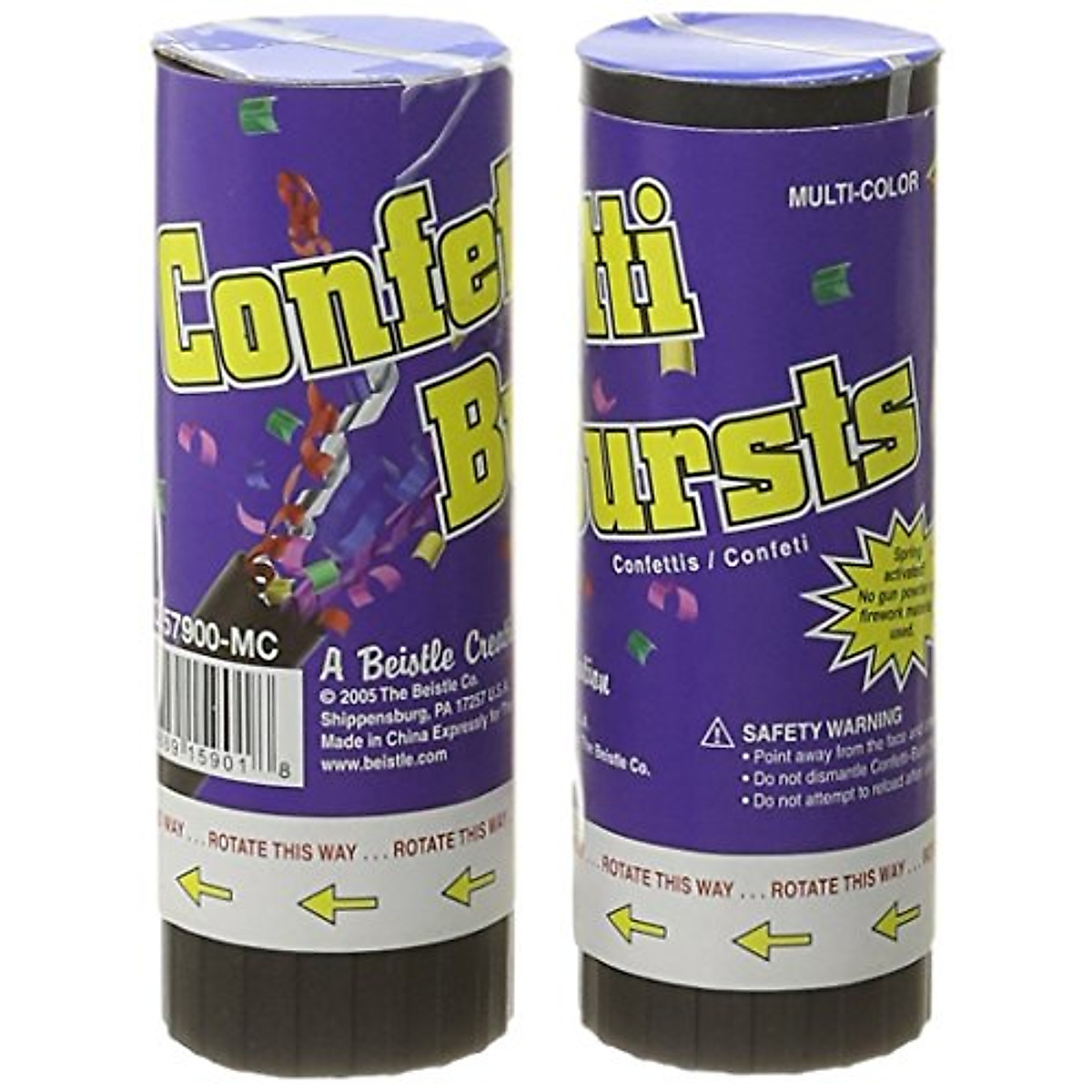 Beistle 57900-MC Confetti Bursts, 2-Pack Multicolor, 7.5"