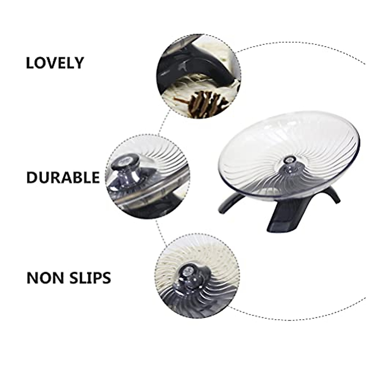 Balacoo Hamster Exercise Saucer Silent Running Wheel Spinner Toy Roller Round Silent Cage Gerbil Wheel Toy for Hamsters Hedgehogs Small Pets Exercise