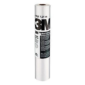 3M Hand-Masker Contractor's Plastic Film, 48" in x 180' Feet, Unfolds to Full Width, Contains Job Site Dust & Overspray, For Painting, Drywall Texturing, Wall Finishing & Floor Standing, 1 Roll (CP4)