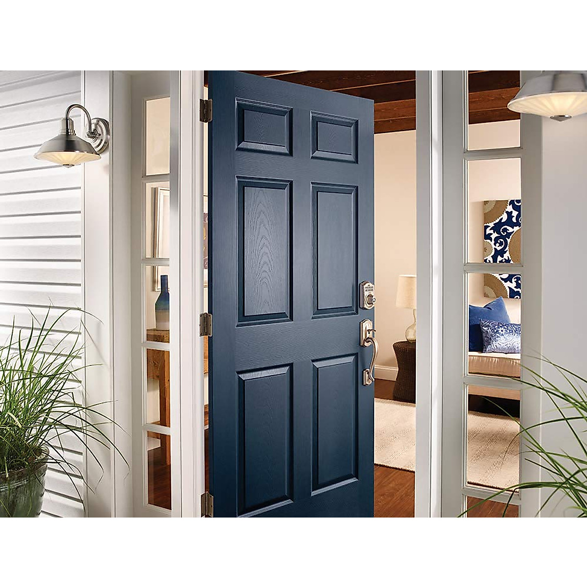 Schlage FE365CAM619GEO Schlage FE365-CAM-GEO Camelot Electronic Handleset with Georgian Knob