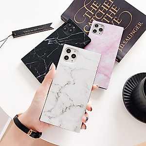 Cocomii Square Case Compatible with iPhone 11 Pro Max - Luxury, Slim, Glossy, Natural Patterns, Timeless Marble, Easy to Hold, Anti-Scratch, Shockproof (Black)