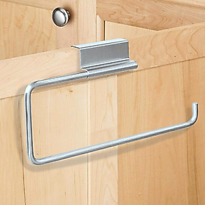 COMFECTO Over The Cabinet Door Paper Towel Holder for Kitchen Bathroom, Stainless Steel 12 Inch Paper Towel Roll Holder