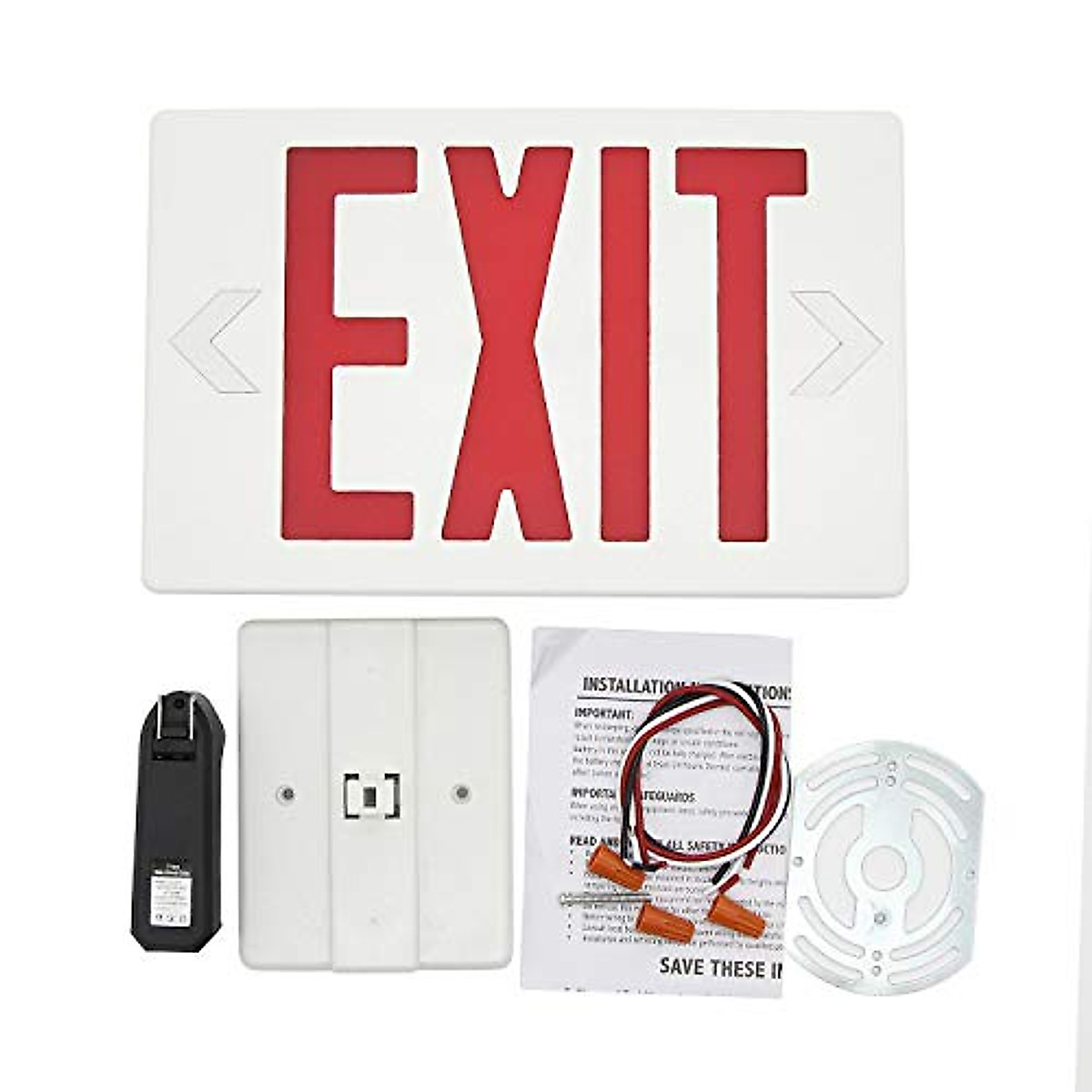 HYD-Parts 6 Packs Exit Emergency Light LED,UL Certified - Red Emergency Exit Sign Light for Business, Battery Backup