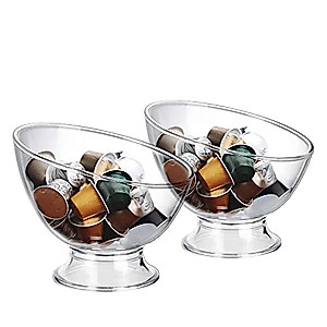 MOLFUJ Coffee Pod Holder, Clear K Cup Holder Plastic, Espresso Coffee Pod Holders for Counter Small, Coffee Pod Storage for K Cups, Capsule Organizer Creamer Holder for Coffee Bar