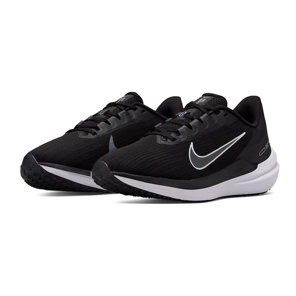 Nike Women's Air Winflo 9 Running Shoes, Black/White-Dk Smokey Grey, 7.5 M US