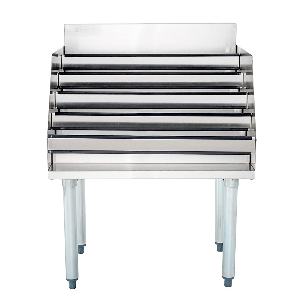 Kitchen Tek 304 Stainless Steel Liquor Display Rack - 5 Tiers, 24" - 1 count box