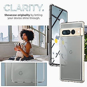Spigen Ultra Hybrid [Anti-Yellowing Technology] Designed for Pixel 7 Pro Case (2022) - Crystal Clear