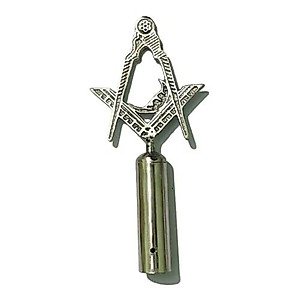 CraftX Masonic BLUE LODGE TOPS, MM, Silver Color Freemason Masonic Pole Topper Gift for Him - Her