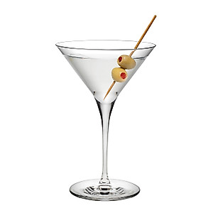 NUDE Vintage Set Of 2, Crystal Martini Glasses 9.75 oz, Lead-Free, Perfect for Drinking Martini, Margarita, Coctail, Glassware for Home