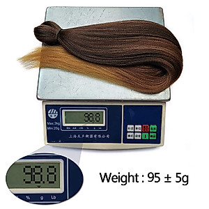 Liang Dian Pre Stretched Braiding Hair Ombre 30 Inch 8 Packs Synthetic Crochet Braids Hot Water Setting Professional Soft Yaki Texture Synthetic Hair Extensions(1B/30/27)