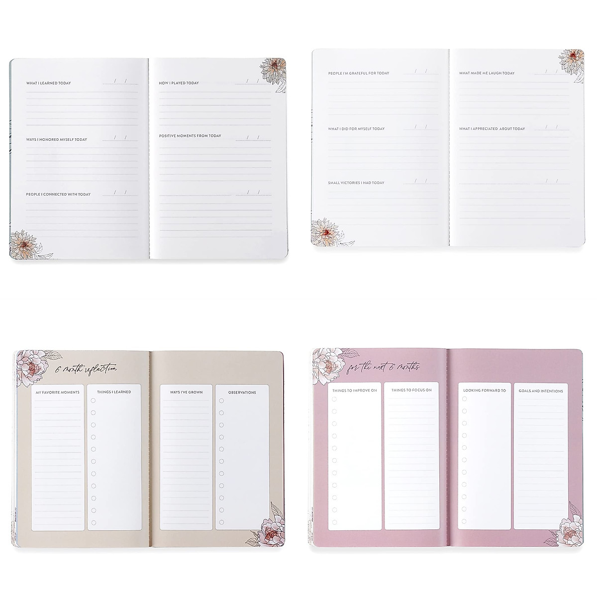 Gratitude Journal/Planner, Edition 3 - Flora. Daily Reflection Notebook. Daily Quotes and Reflection Logs. Sticker Sheet Included. Portable Petite Planner by Erin Condren.