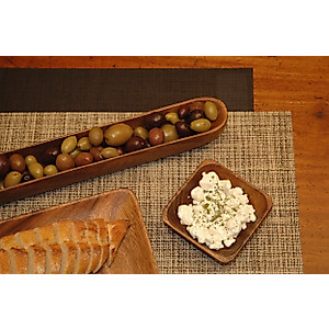 Pacific Merchants K0425 Acaciaware 8- by 5- by 1.5-Inch Acacia Wood Rectangle Serving Tray