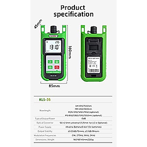 FTTH OLS Tester Pocket Sized Optical Single Mode Light Source 1310/1550m (KLS-35-S)