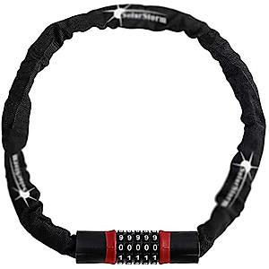 VIGAT Bicycle Lock, Safe Anti-Theft Bicycle Password Chain Lock-No Key Needed, Suitable for Bicycle, Motorcycle, Electric Car, Gate Lock(Size:60cm)