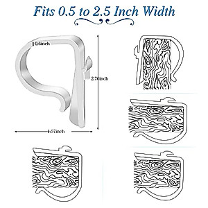 Yookeer Church Pew Clips Heavy Duty Plastic Hooks Tablecloth Clips Chair Table Clips Translucent White Pew Clips Table Cloth Holders for Wedding Ceremony Church Aisle Railing Bow Decorations (12)