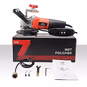 ZFE 800W/110V Variable Speed 4'' Wet Polisher / Grinder & Granite Diamond Polishing Pads Concrete Polisher Stone Polisher for Granite/Marble/Concrete/Stones