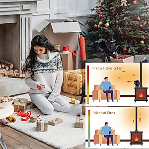 ToolTronix 8-Blade Heat Powered Stove Fan for Wood/Log Burner/Fireplace increases 80% more warm air than 2 blade fan…