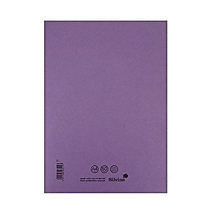 Silvine Exercise Book Ruled and Margin 80 Pages A4 Purple Ref EX111 [Pack of 10]