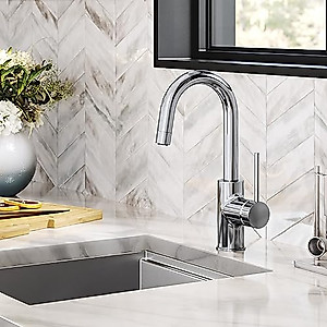 KRAUS Oletto Single Handle Kitchen Bar Faucet in Chrome Finish, KPF-2600CH