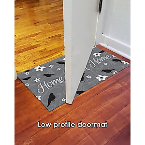 Toland Home Garden 800378 Home Tweet Home- Gray Bird Door Mat 18x30 Inch Outdoor Doormat for Entryway Indoor Entrance