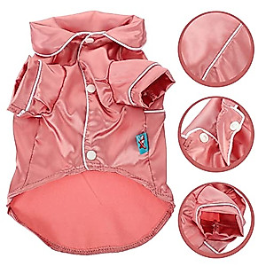 Girl Dog Clothes Shirts Indoor Costume- Jumpsuits for Pajama Girl Winter Clothes- Soft Cats Clothes Vest Jumpsuit Dog Coat Loungewear Robe Costume Cotton Rompers Pet Small Comfy Yorkie