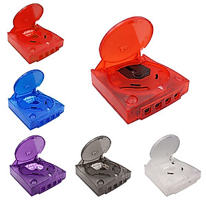 Kingjinglo Plastic Housing Shell Replacement Translucent Case for SEGA Dreamcast DC Console Game Console Box for SEGA Dreamcast DC, Black