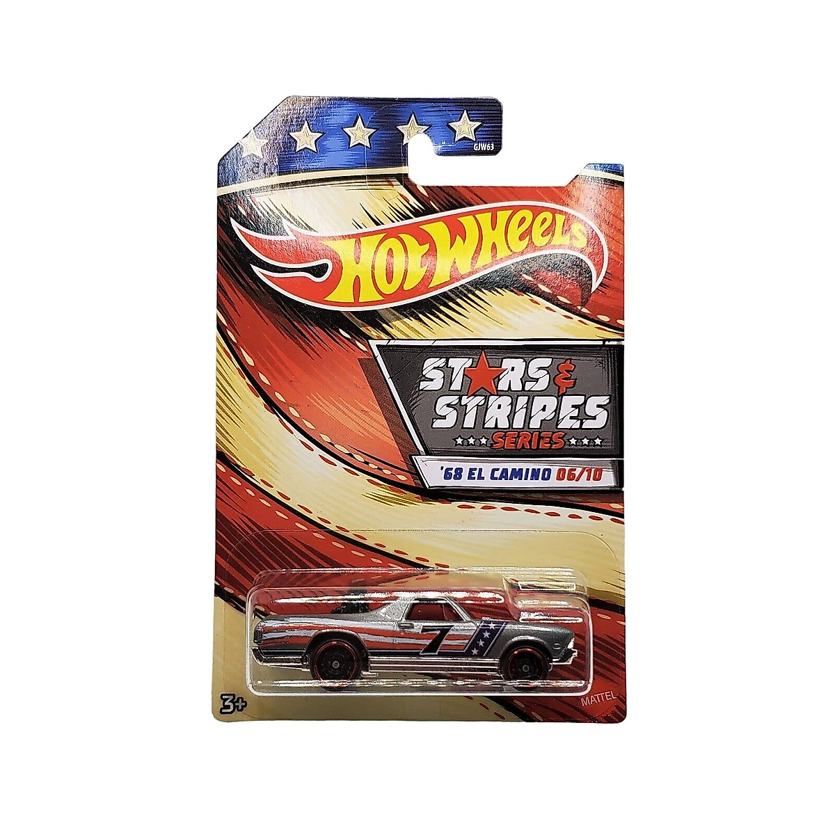 Hot Wheels American Stars and Stripes Bundle of 8 Diecast Vehicles in Red White and Blue