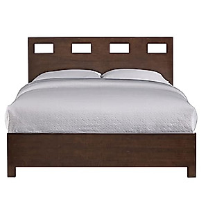 Modus Furniture Solid Wood 2-Side Storage Bed, California King, Riva - Chocolate Brown