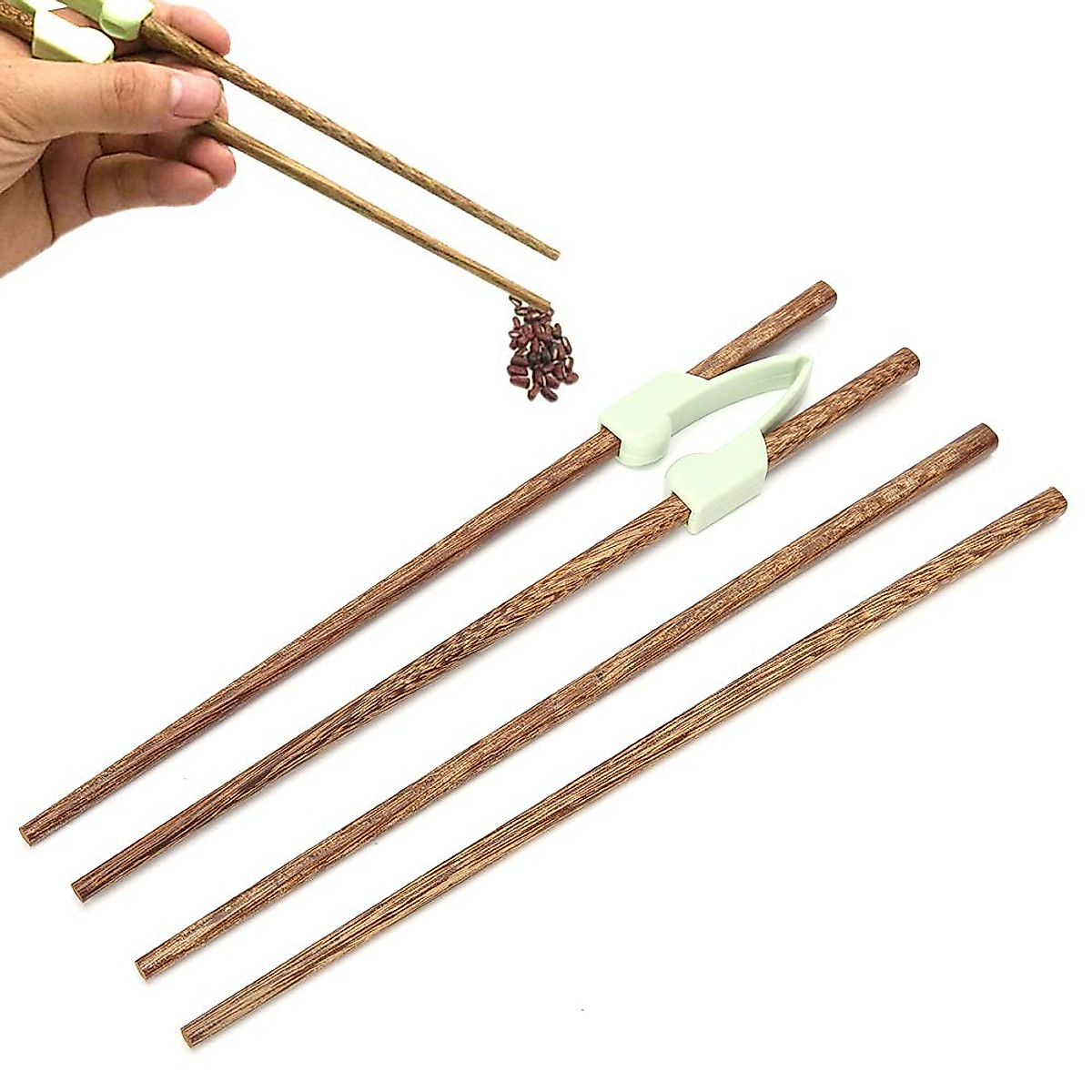 Anti Slip Chopsticks, Elderly Eating Aids Flexible Chopsticks Reusable Dining Clothing Protectors Learning Chopsticks For Children Disabled