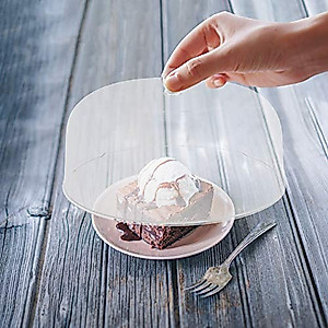 BESTonZON Acrylic Cake Stand with Dome Cover 9 Multi- Functional Serving Platter and Cake Plate,- Proof Food Cover, Cake Holder, Salad Bowl, Platter, Punch Bowl, Desert Platter, Sala Plate