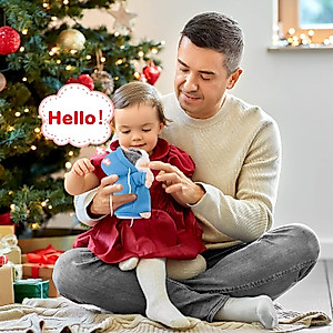 Qrooper Talking Hamster Repeats What You Say, Toys for 3+ Year Old Girl & Boy for Kids, Toddler Toys Autism Sensory Toys for Kids Gifts, Plush Stuffed Animals Toys for Girls(Blue)