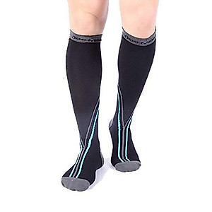 Doc Miller Compression Socks for Running, 20-30mmHg Medical Graduated Compression Socks for Women Men, Nurses, Travel, Pregnancy and Recovery, 1 Pair