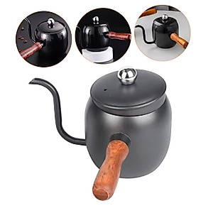 Unomor Coffee Pot Drip Coffee Gongfu Teapot Vinegar -neck Tea Kettle Coffee Dripper Home Espresso Machine Small Kettle Water Kettle Coffee Stainless Steel Black